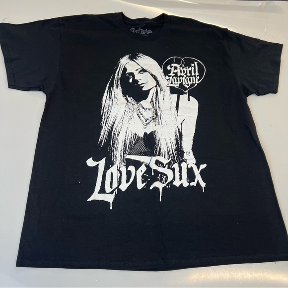 Spencer's | Tops | Spencers Avril Lavigne Black Shirt J24 | Poshmark